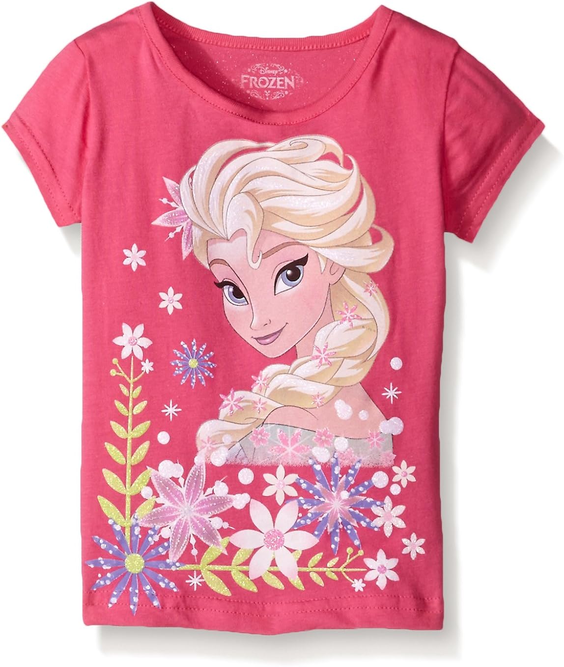 Disney Little Girls' Frozen Elsa Short Sleeve Graphic T-Shirt, Lollipop ...