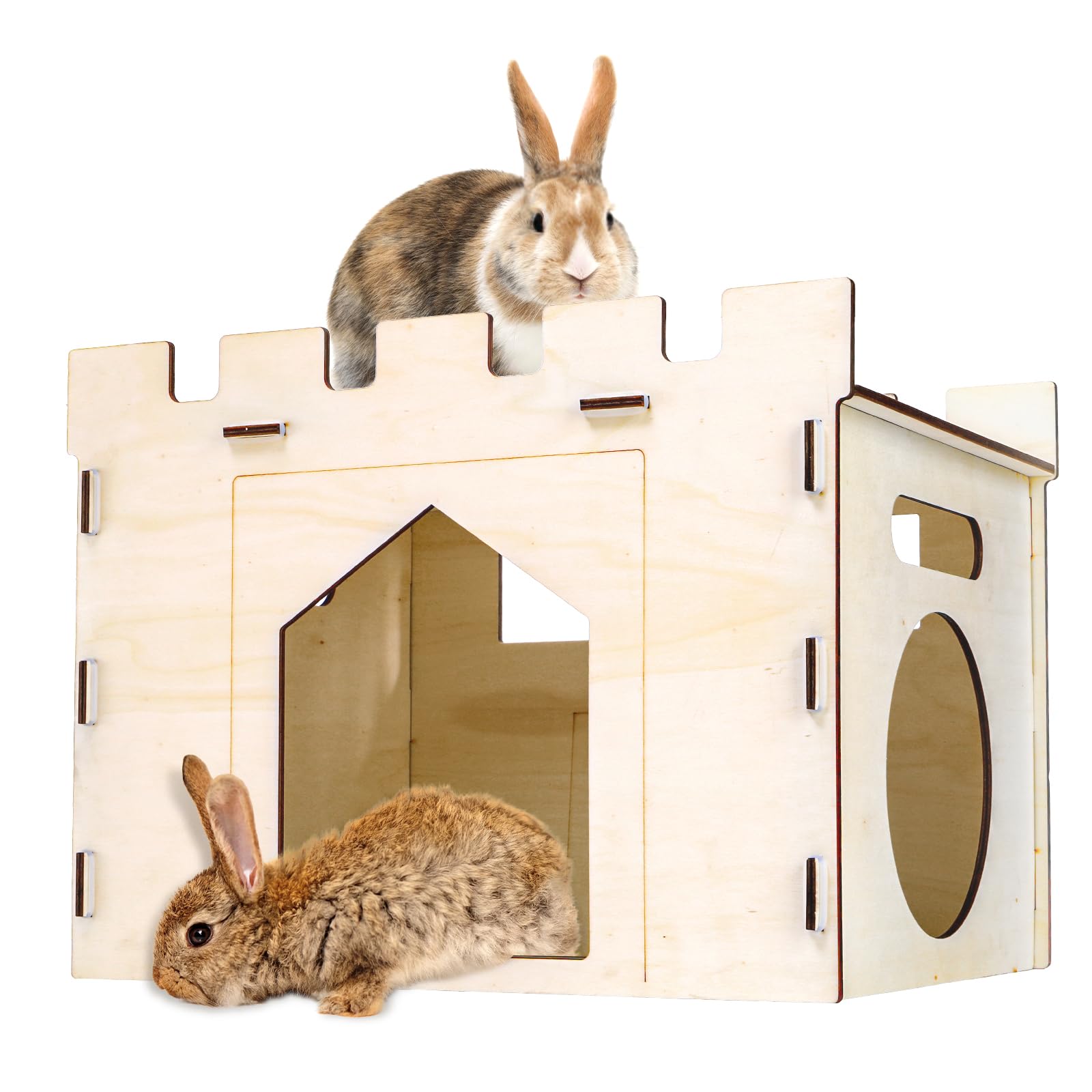 Yesland Rabbit Hideout Castle, Wooden Bunny Houses and Hideouts ...