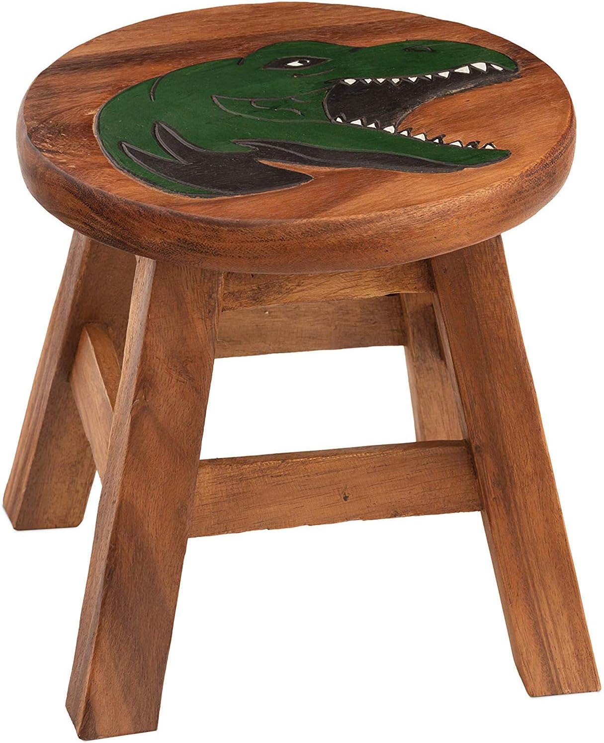 Laeto (T0247 Childrens Solid Wooden Dinosaur Stool/Chair or Adult ...