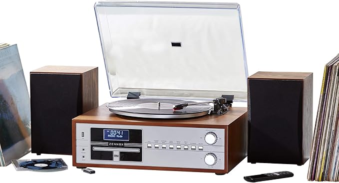 Zennox Retro Deluxe Hi-Fi Music Centre System DAB AM: Amazon.co.uk ...