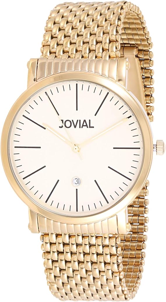 Jovial Men's Black Dial Stainless Steel Band Watch - 5111 GGMQ 03 E ...