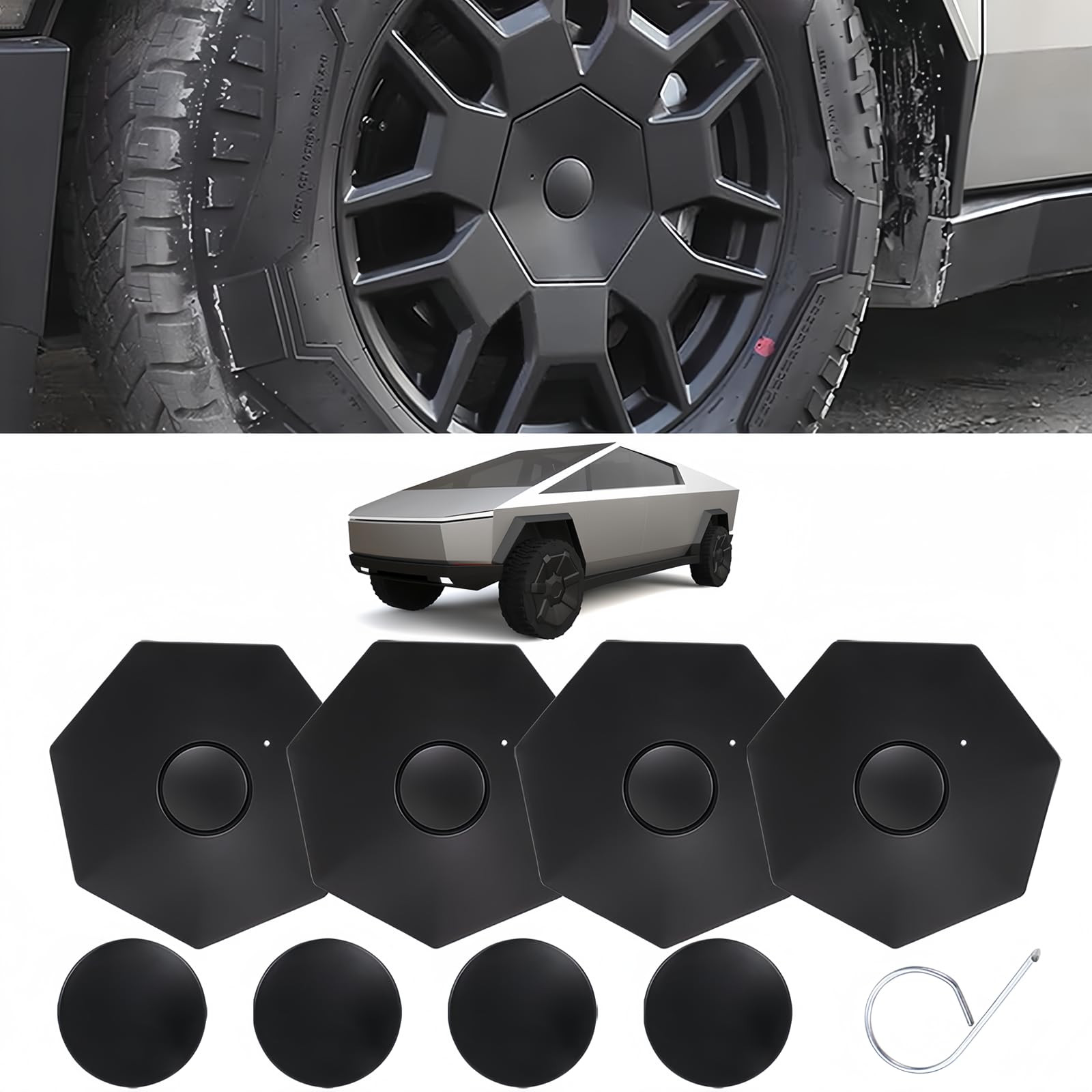 Center Wheel Cap Heptagon Hub Fits for Tesla Cybertruck; for Tesla ...