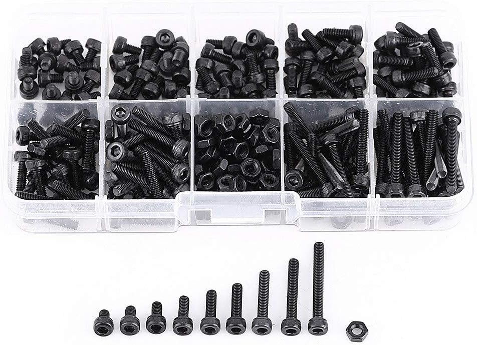 Hex Socket Nut- M3 Cap Head Hex Socket Bolt Screw Nut Metric Machine ...