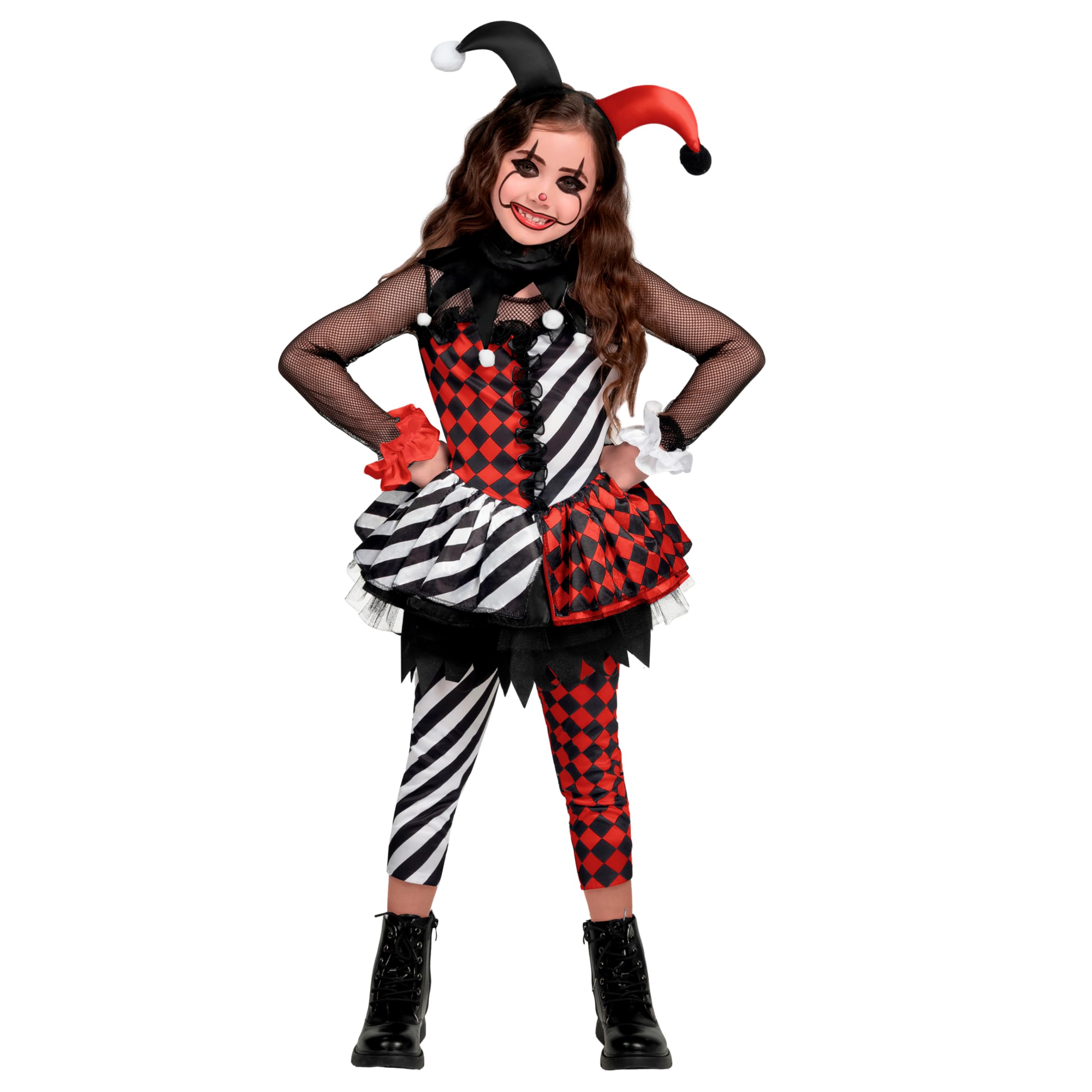 Spooktacular Creations Girls Clown Costume, Evil Clown Costume, Black ...