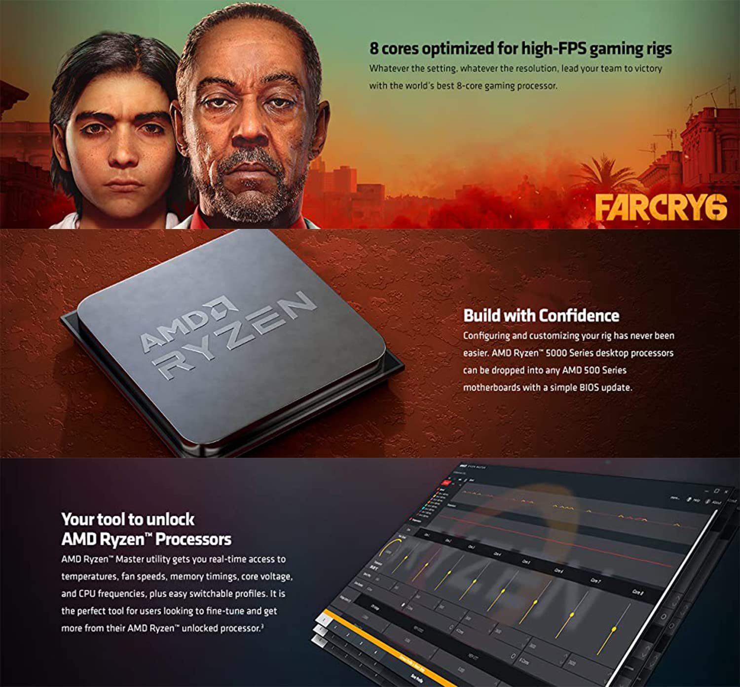 INLAND Micro Center AMD Ryzen 7 5800X 8 Core 16-Thread Unlocked Desktop Processor Bundle With ...