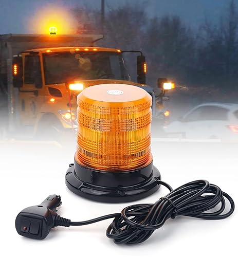 LUMENIX 60 LED Mini Beacon Strobe Lights Forklift Rooftop Rotating ...