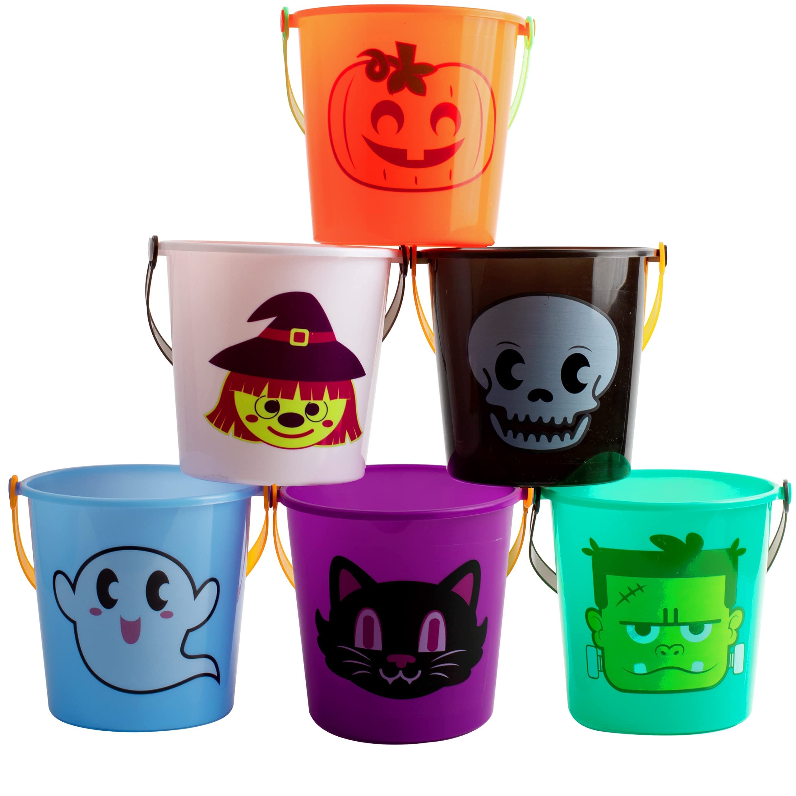 JOYIN 12 Pcs Halloween Candy Buckets for Trick or Treat, Candy Basket ...