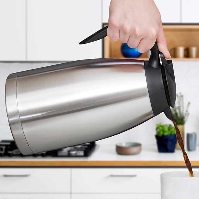 Amazon.com: 68 Oz (2 Liter) Thermal Coffee Carafe | German-Designed, Stainless Steel Insulated ...