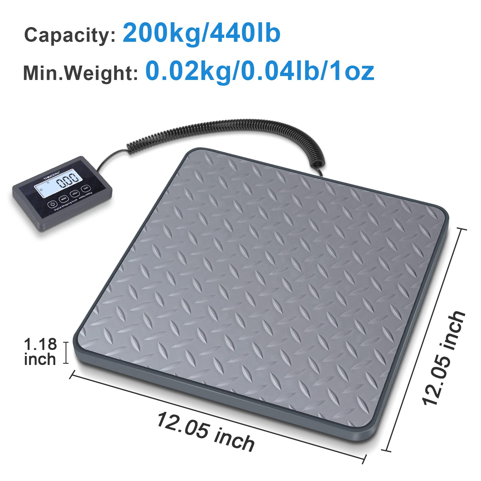 Mua Shipping Scale, 440 lbs/1 oz Highly Accurate Postal Scale with Hold ...