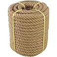 YXINANOM Upgraded Jute Rope, 1 Inch x 50 FT Manila Rope, Natural Jute ...