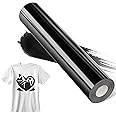 Amazon.com: JAVIGA Black HTV, 12" x 25ft Iron on Vinyl Roll for Cricut ...