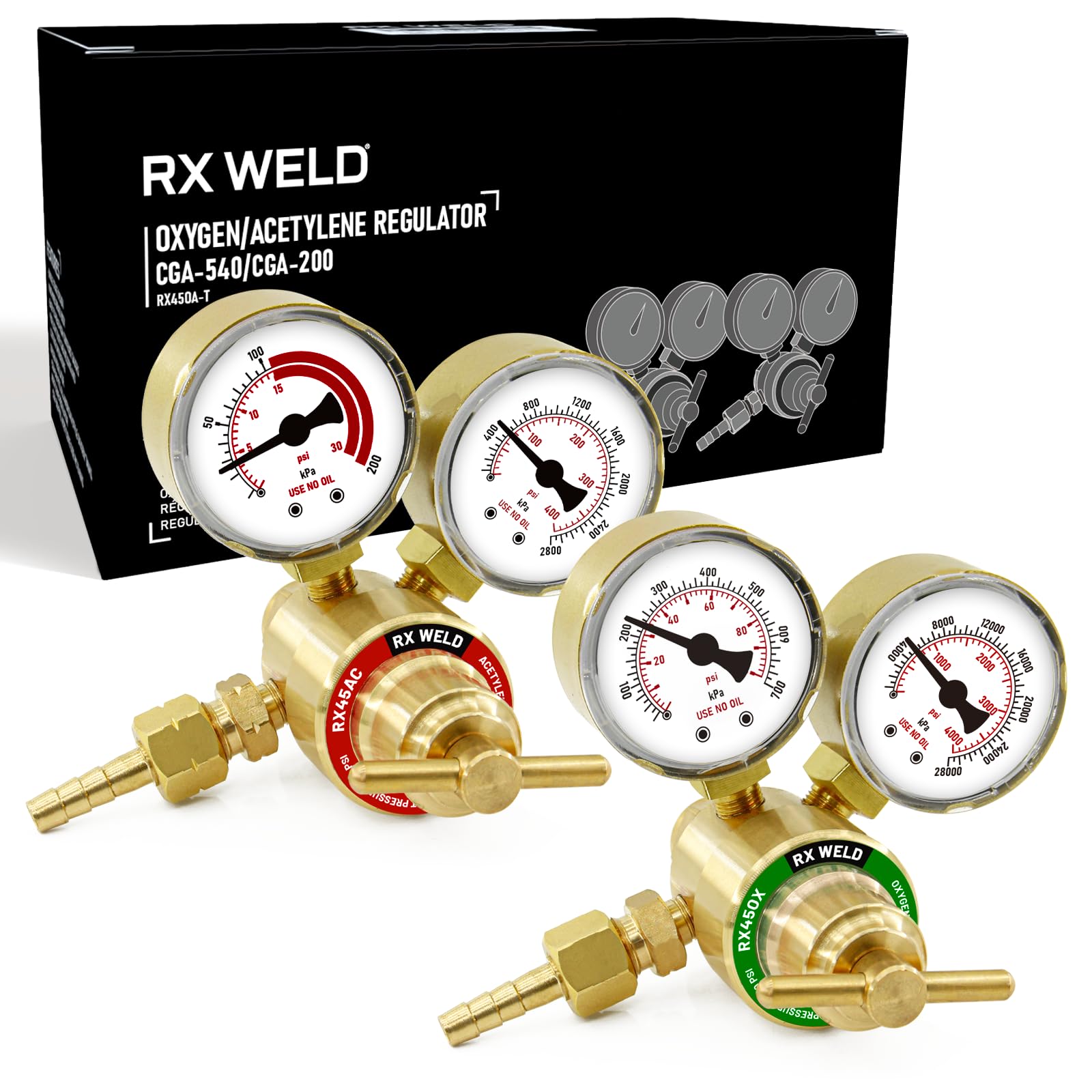 Mua RX WELD Oxygen and Acetylene Regulators, CGA540 and CGA200 ...