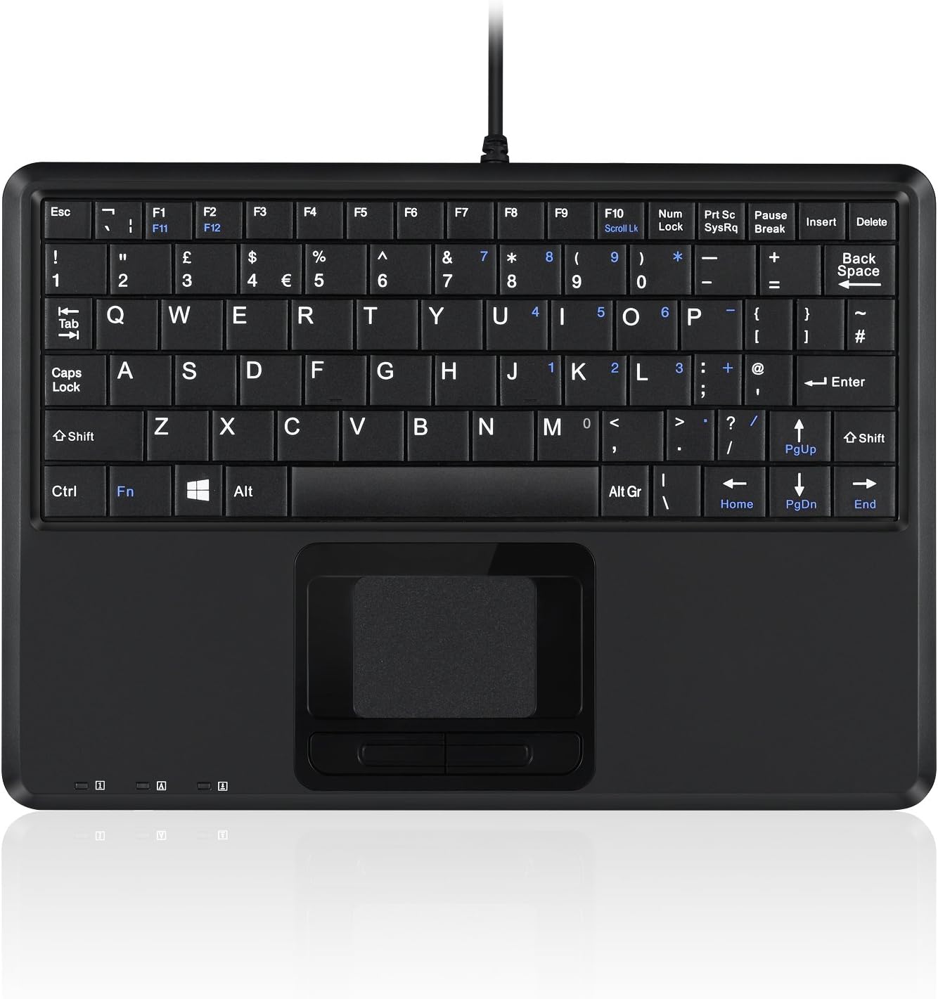 perixx PERIBOARD-510H Plus, Wired Super Mini USB Touchpad Keyboard, X ...