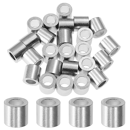 TUOREN 25pcs 1/4 Inch Aluminum Crimping Stop Sleeve for Wire Rope and ...