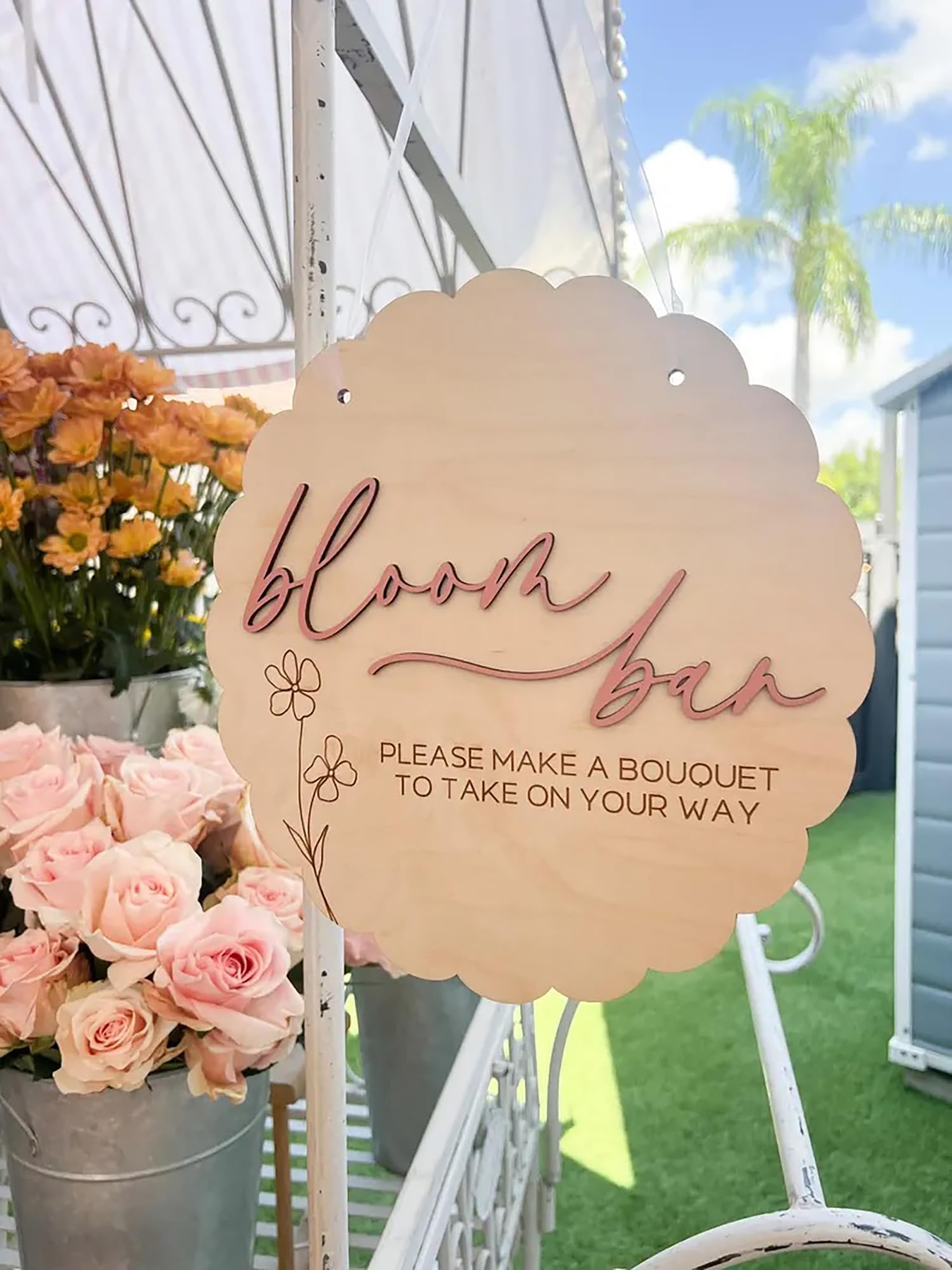 Baby in Bloom Sign,Bloom Bar Sign,Flower Bar Bridal Shower Sign for ...