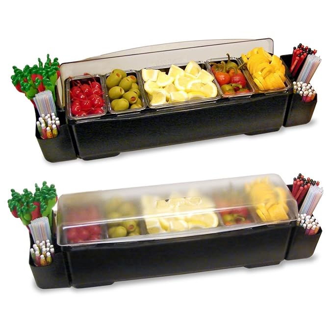 Roll Top Condiment and Garnish Station - Condiment Dispenser for ...