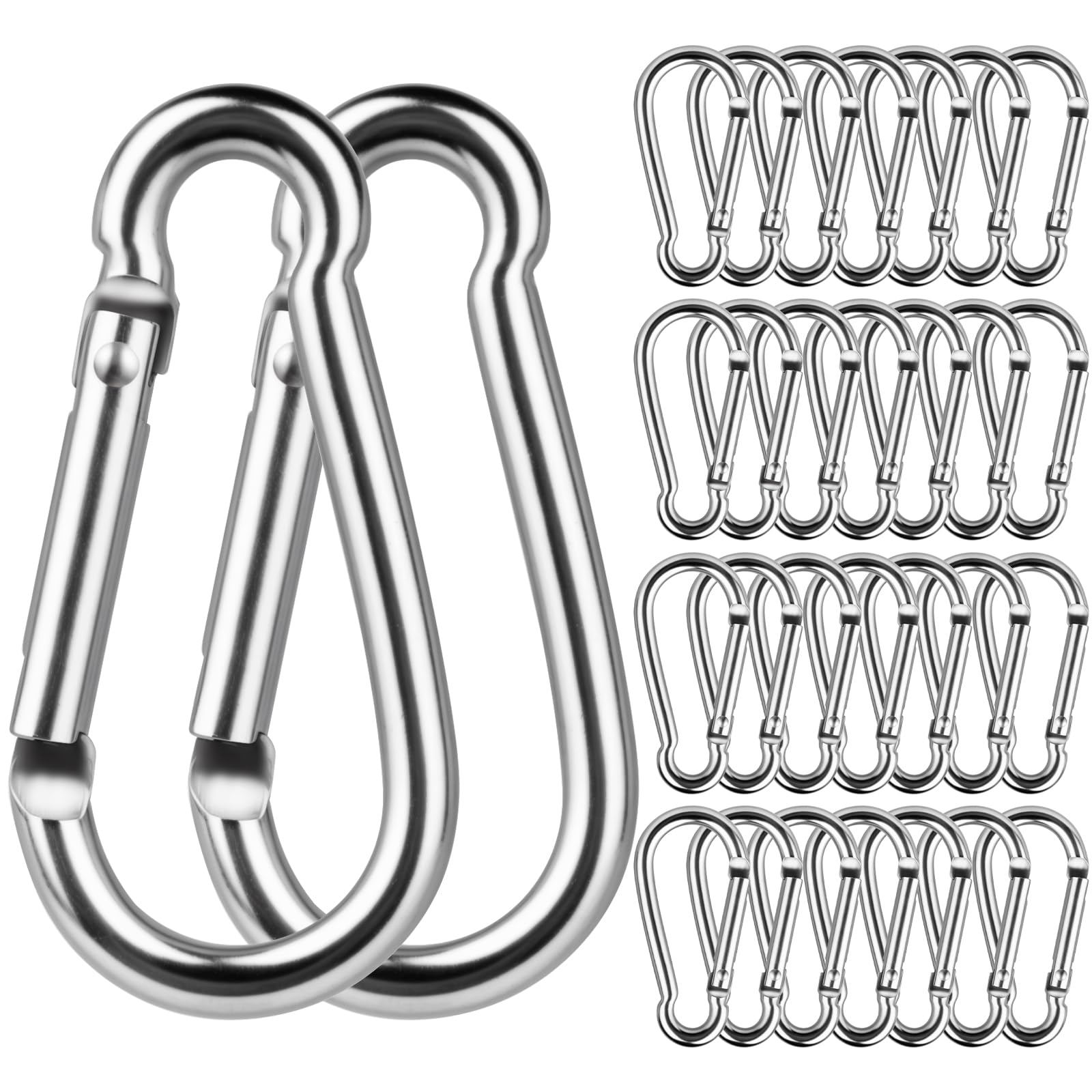 YUQGAOP 30 Pcs Small Carabiner,1.97 inch Small Spring Snap Hook, Small ...
