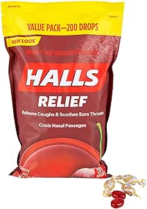 Amazon.com: Halls Mentho-Lyptus Cough Suppressant - 200 Cherry Drops : Health & Household