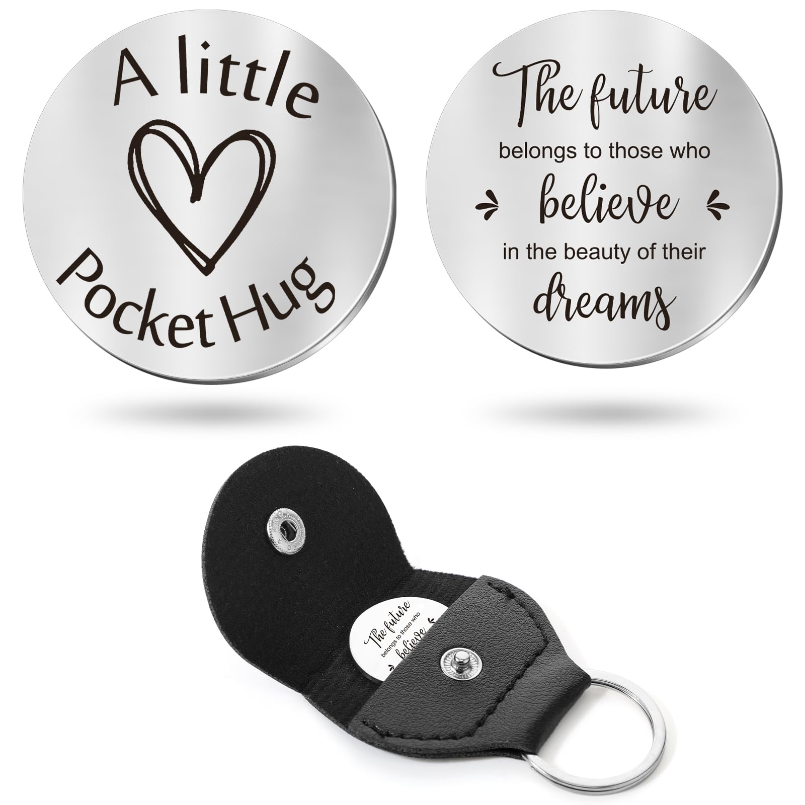 Sureio Pocket Hug Token Long Distance Relationship Keepsake Stainless ...