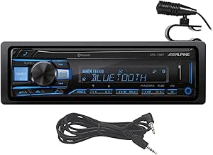 Amazon.com: ALPINE UTE-73BT Digital Media Bluetooth Car Stereo Receiver w/USB+AUX Cable ...