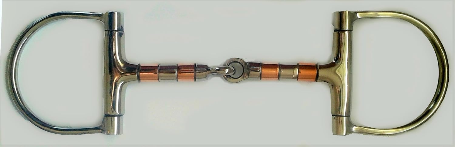S-Products D RING HORSE RIDING SNAFFLE COPPER ROLLER JOINTED BIT ...