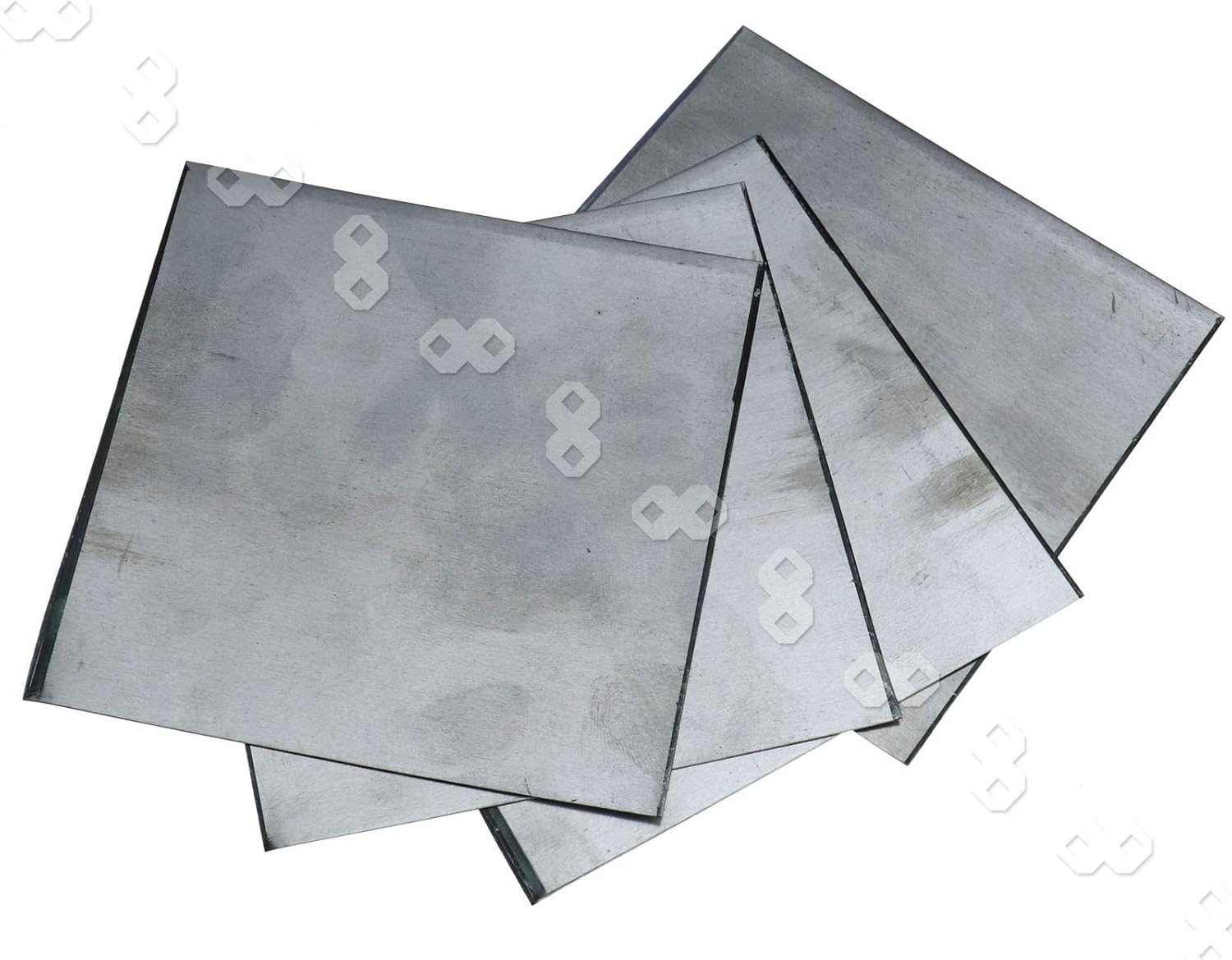 5 Pcs Pure Zinc Zn Plate for Science Lab 140x140x0.2mm High Purity 99. ...