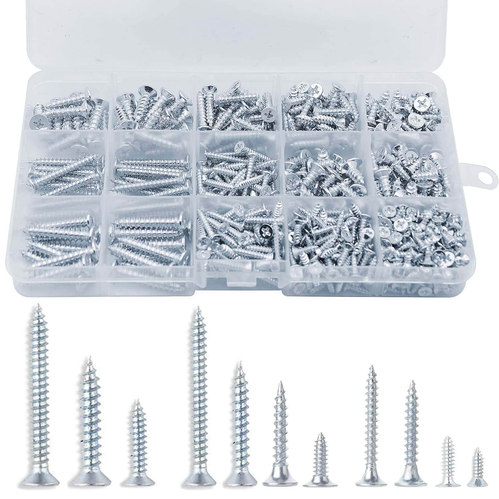 Mua Wood Screw Cross Hole Countersunk Wood Screw Set 17.1 oz (485 g ...