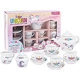 Amazon.com: Porcelain Tea Set for Girls - Pink Ceramic Tea Cups with ...