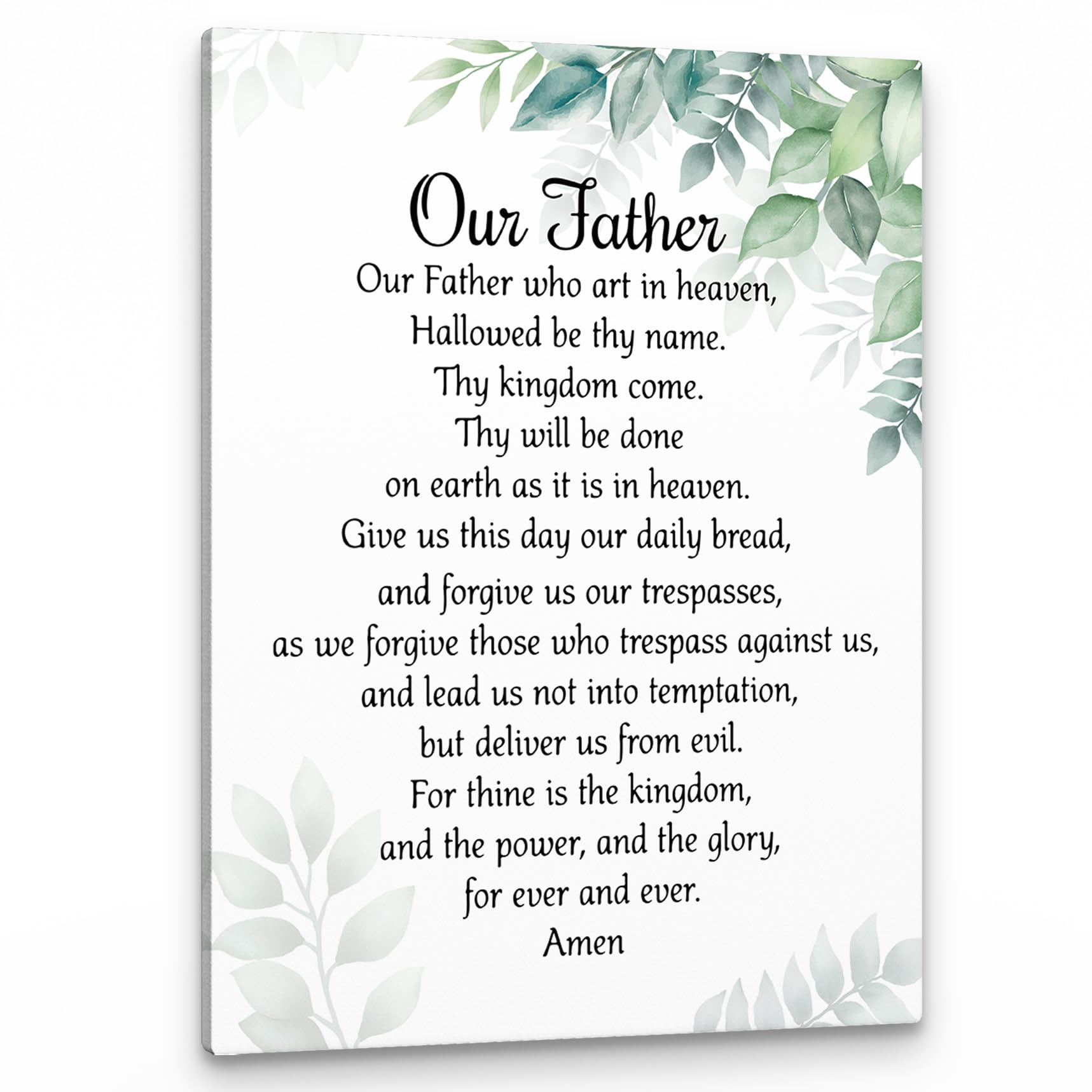 PHAMTE Our Father Prayer Wall Decor,Christian The Lords Prayer Wall Art ...