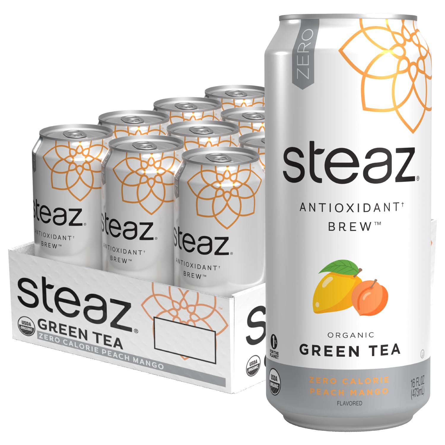 Mua Steaz - Organic Green Tea - Zero Calorie Peach Mango (12 Pack ...