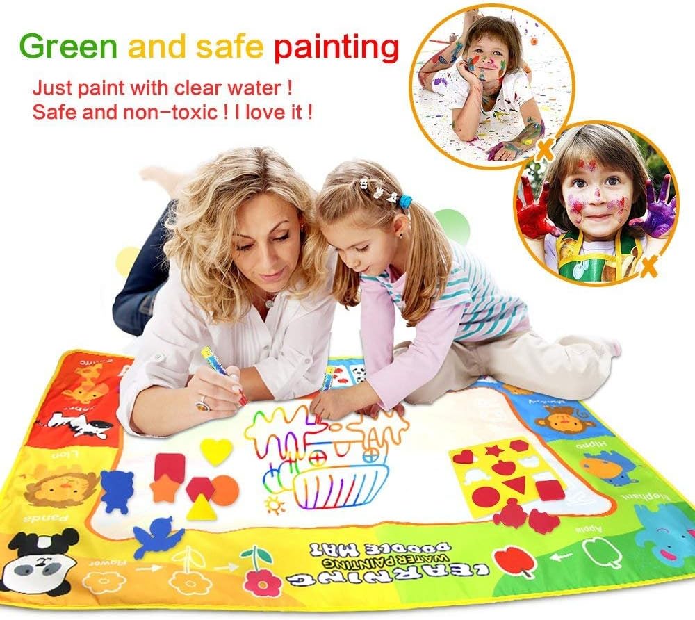 jenilily Water Drawing Mat Drawing Doodle Mat 47 in*35in Early ...