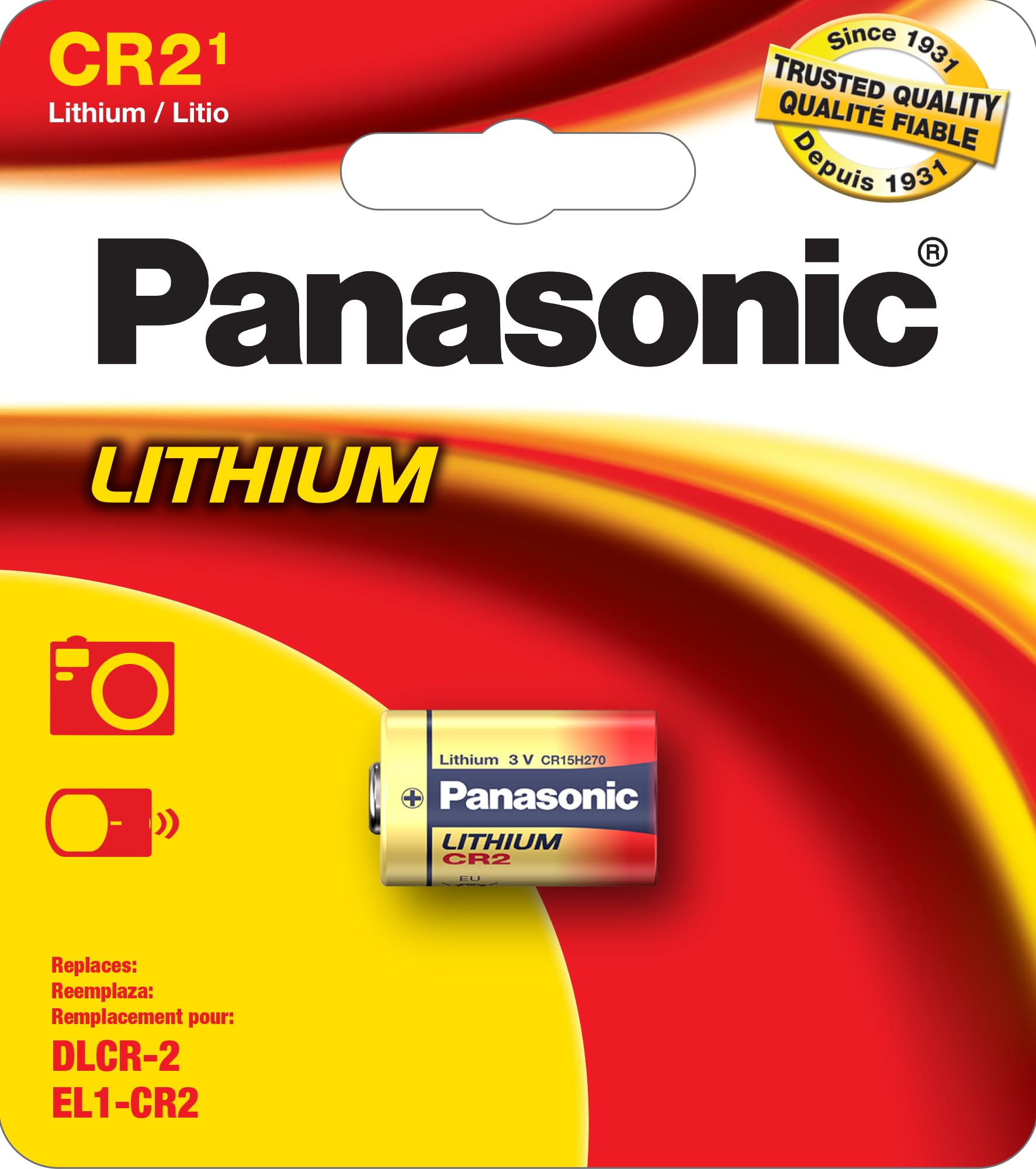 Panasonic CR2 3.0 Volt Long Lasting Lithium Coin Cell Batteries for ...