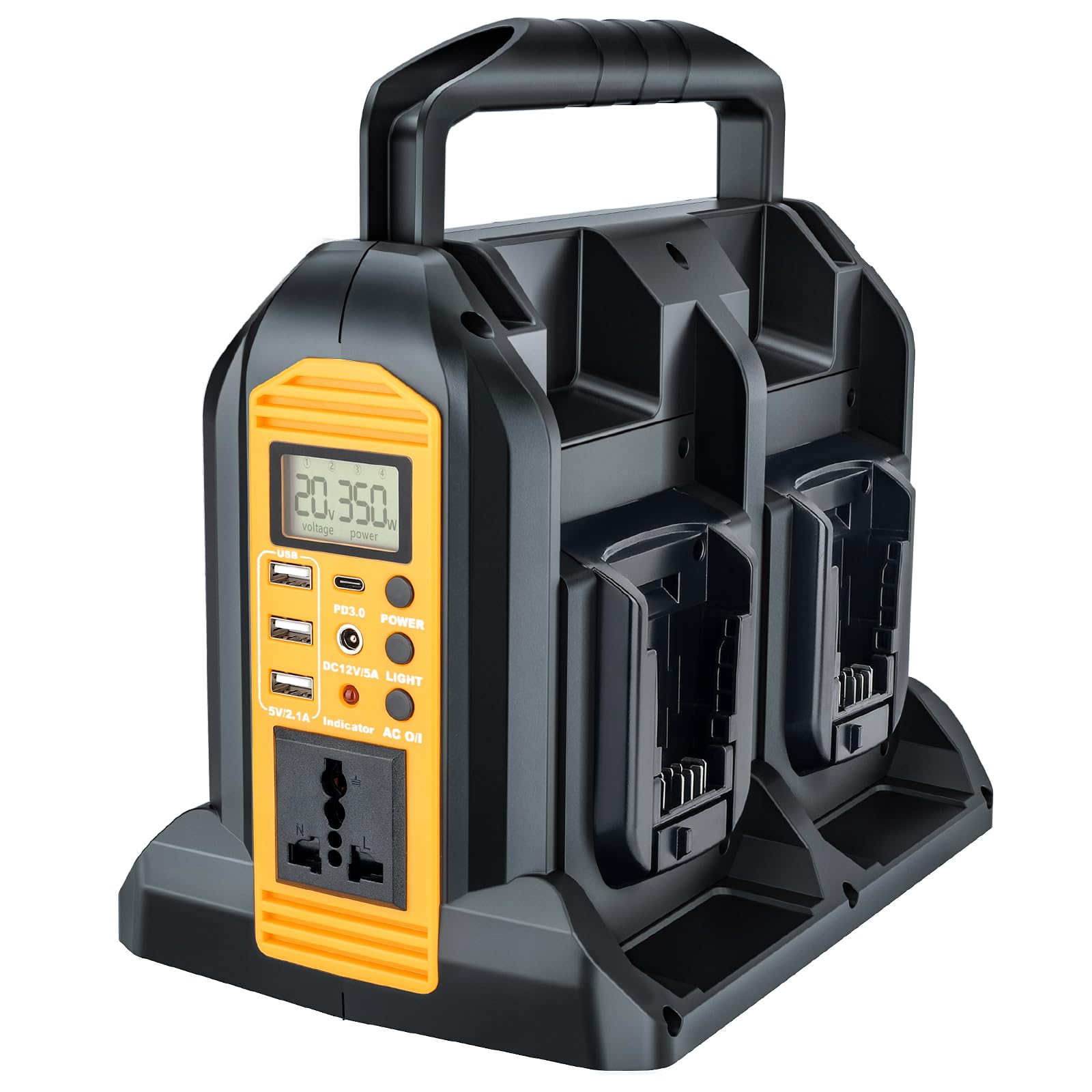 Mua 4-Ports 350W Power Inverter for Dewalt 18v Battery, Portable DC 18V ...