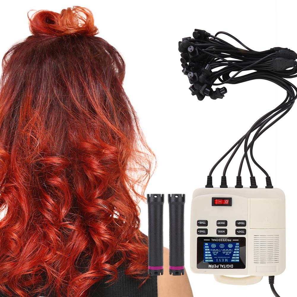 Amazon.com : Professional Digital Hair Perm Machine, Small Portable Hair Curling PTC Heating ...