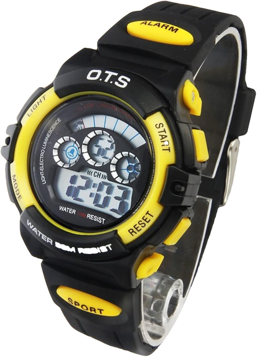 O.T.S - Reloj Digital de Pulsera Deporte 50M Resistente al Agua para ...
