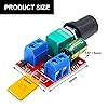 Lifcratms Mini PWM DC Motor Speed Controller, DC 3V 6V 12V 24V 35V 5A ...