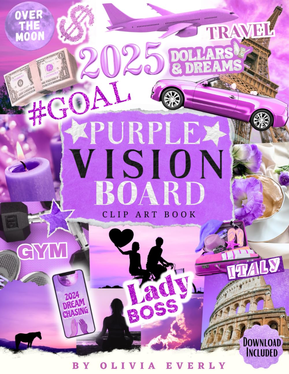 Mua Purple Vision Board Clip Art Book: Purple Power for Your Dreams, An ...