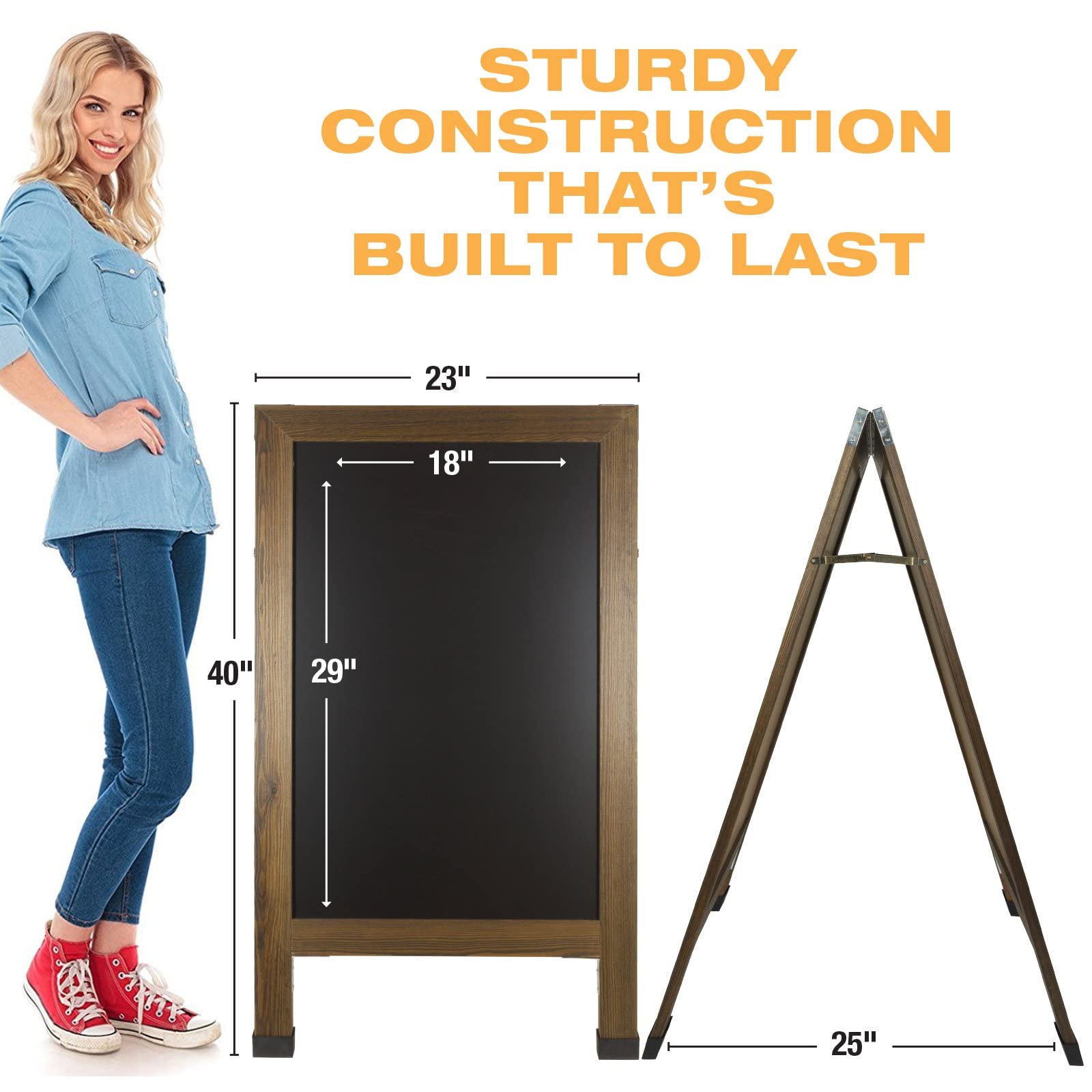 Mua Excello Global Products Large Double-Sided 40x23 Heavy-Duty A-Frame ...