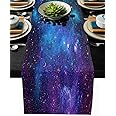 Amazon.com: Dining Table Runner Dresser Scarf Linen Burlap Fabric ...