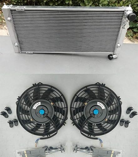 Aluminum radiator & Fans for VW Corrado VR6 Turbo 2.9L Golf MKII 19E ...