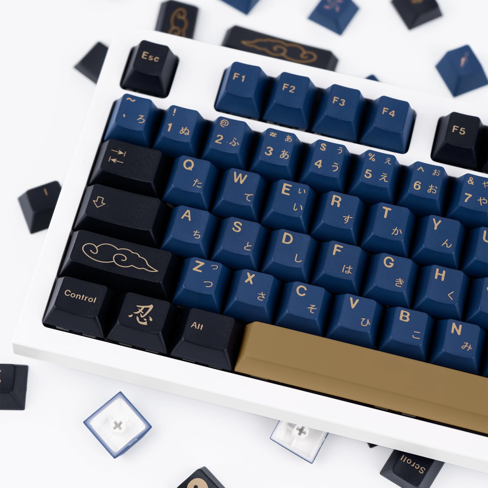 Mua Blue Samurai Keycaps 129 Keys, Cherry Profile Dye Sublimation ...