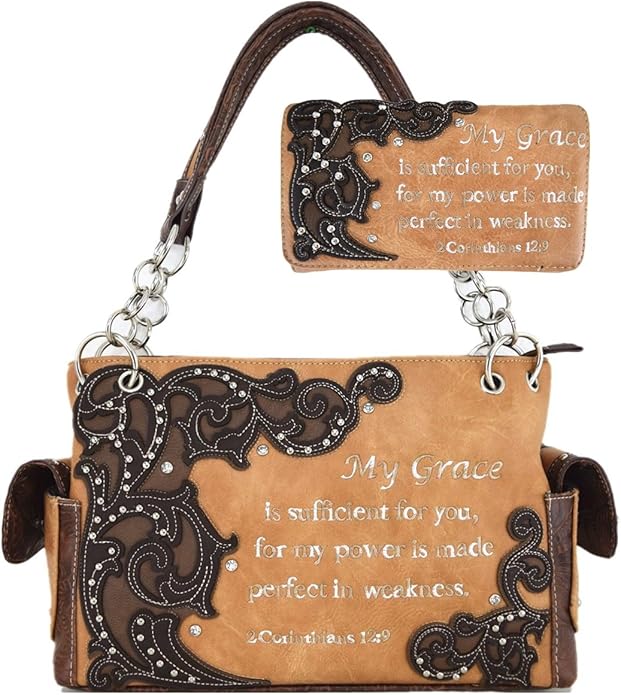 Amazon.com: Embroidered Bible Verse Hobo Shoulder Bag western bags ...