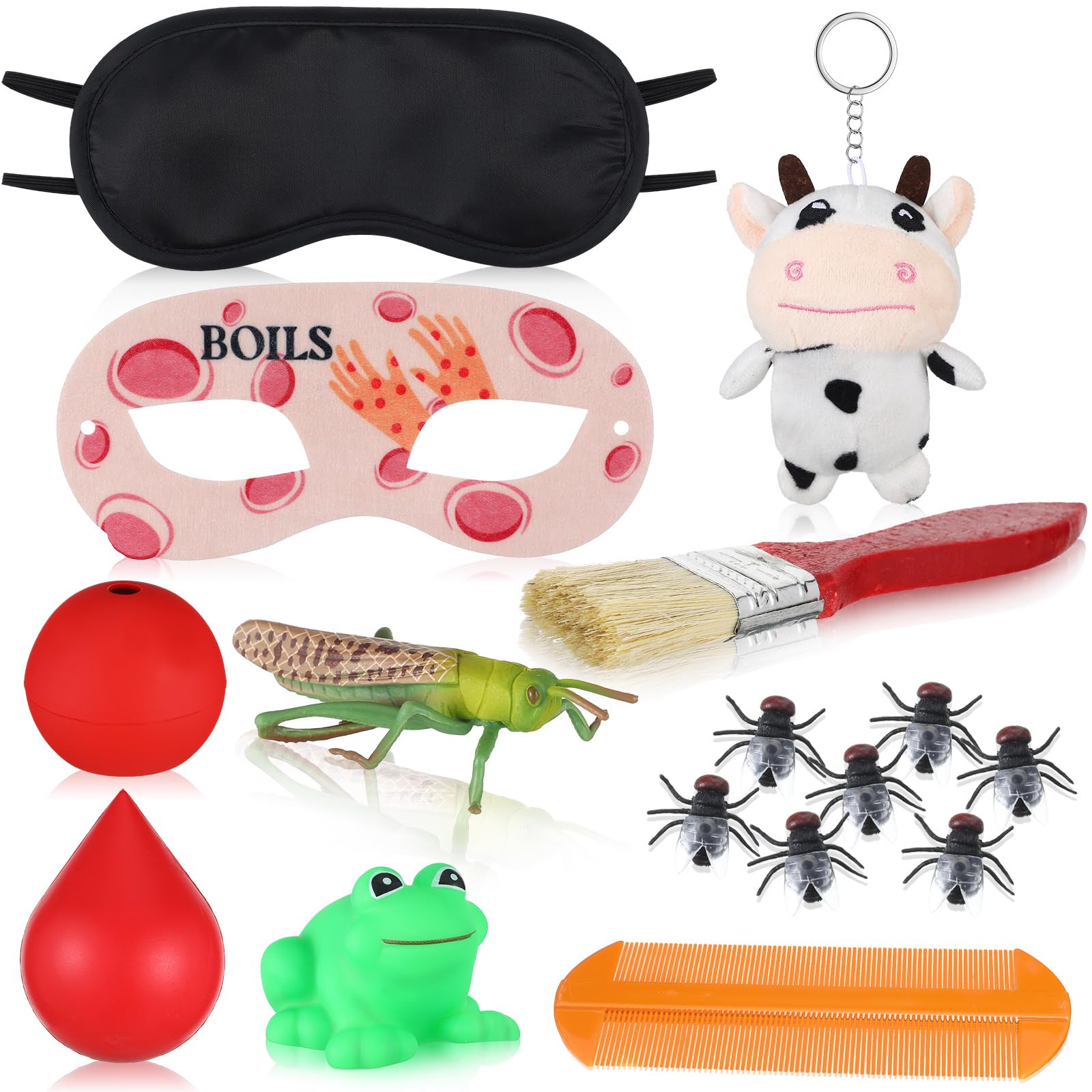 Foilswirl 20 Pcs Passover Ten Plagues of Egypt Kit Passover Deluxe Play ...