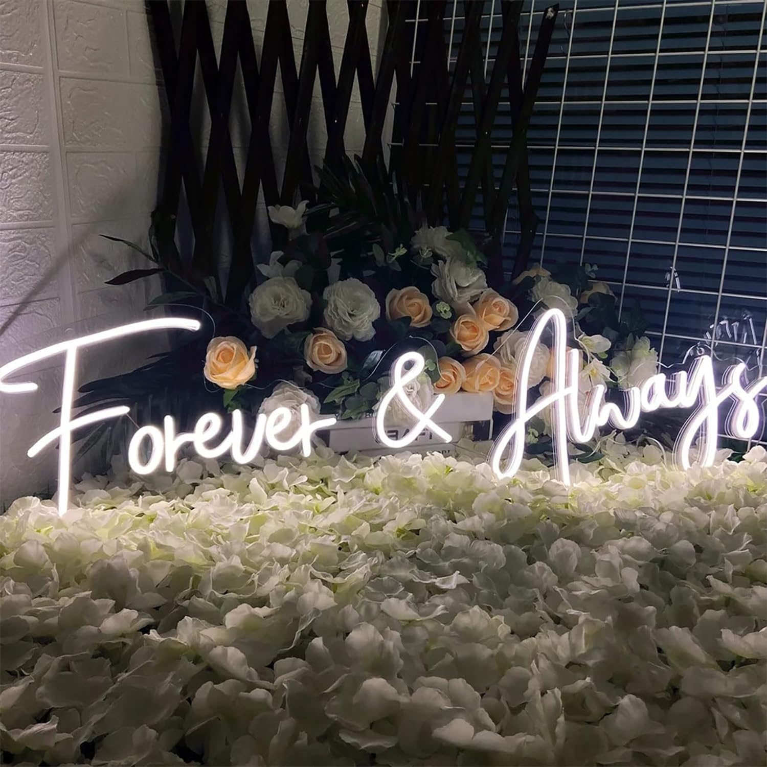 Forever & Always Neon Sign Custom Large Wall Decor Neon Wedding Sign ...