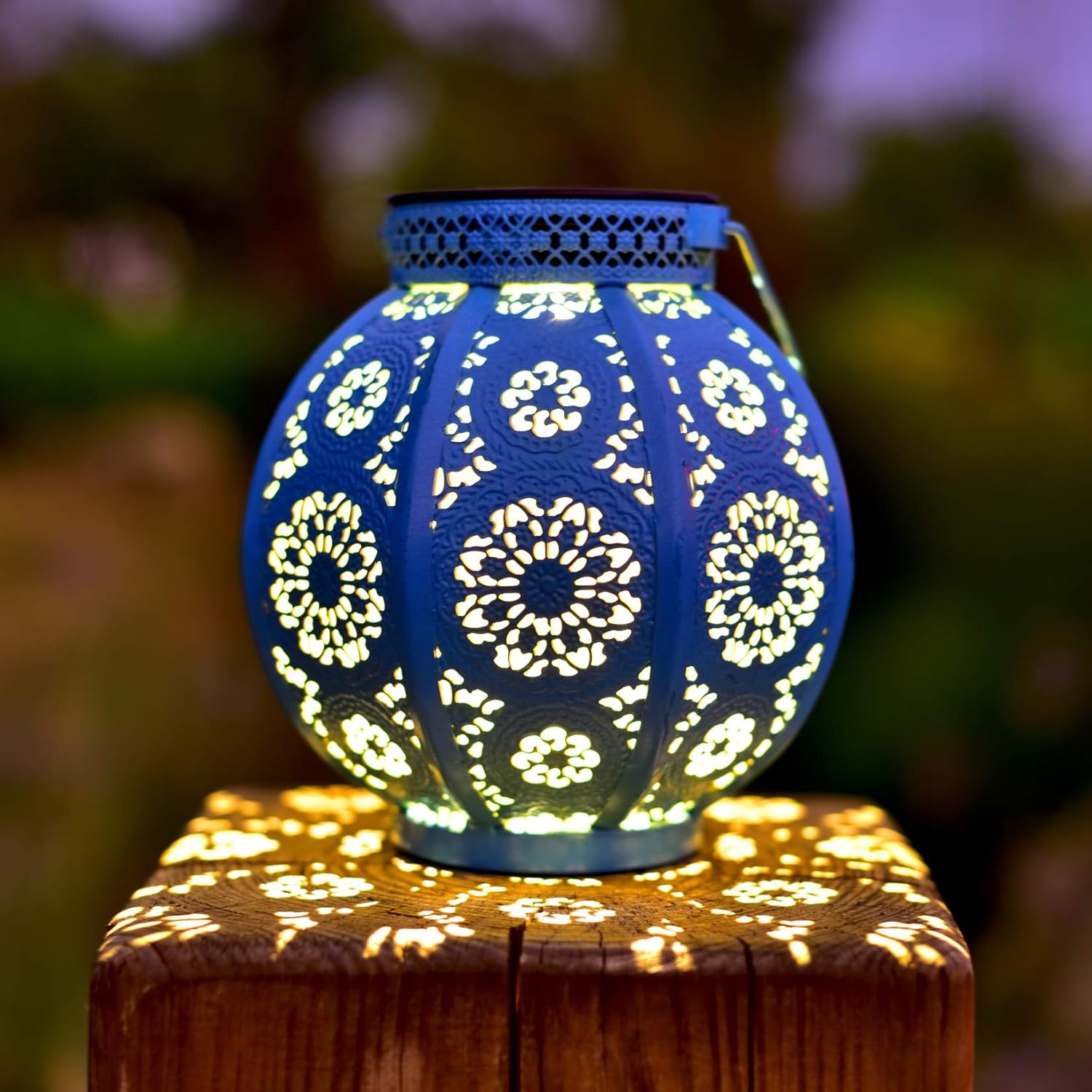 Amazon.com: {Set of 2} Moroccan Solar Lanterns Outdoor Waterproof ...