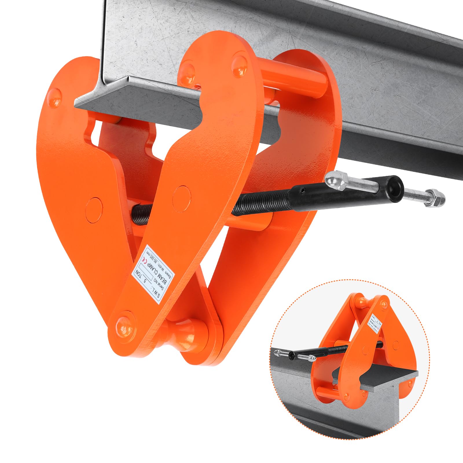 I-beam Lifting Clamp 5 Ton Beam Clamp - 11000lbs Capacity With 3.14-12. ...