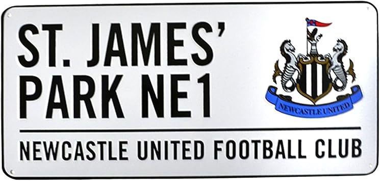 Newcastle United Official Street Sign - Multi-Colour: Amazon.co.uk ...