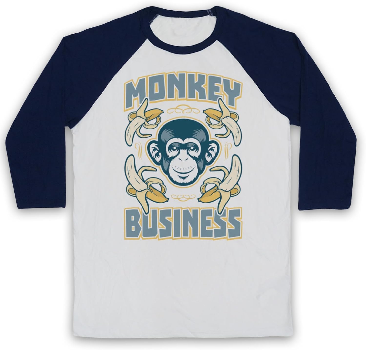 Monkey Business Funny 3/4 Manches Retro T-Shirt de Base-Ball: Amazon.fr ...
