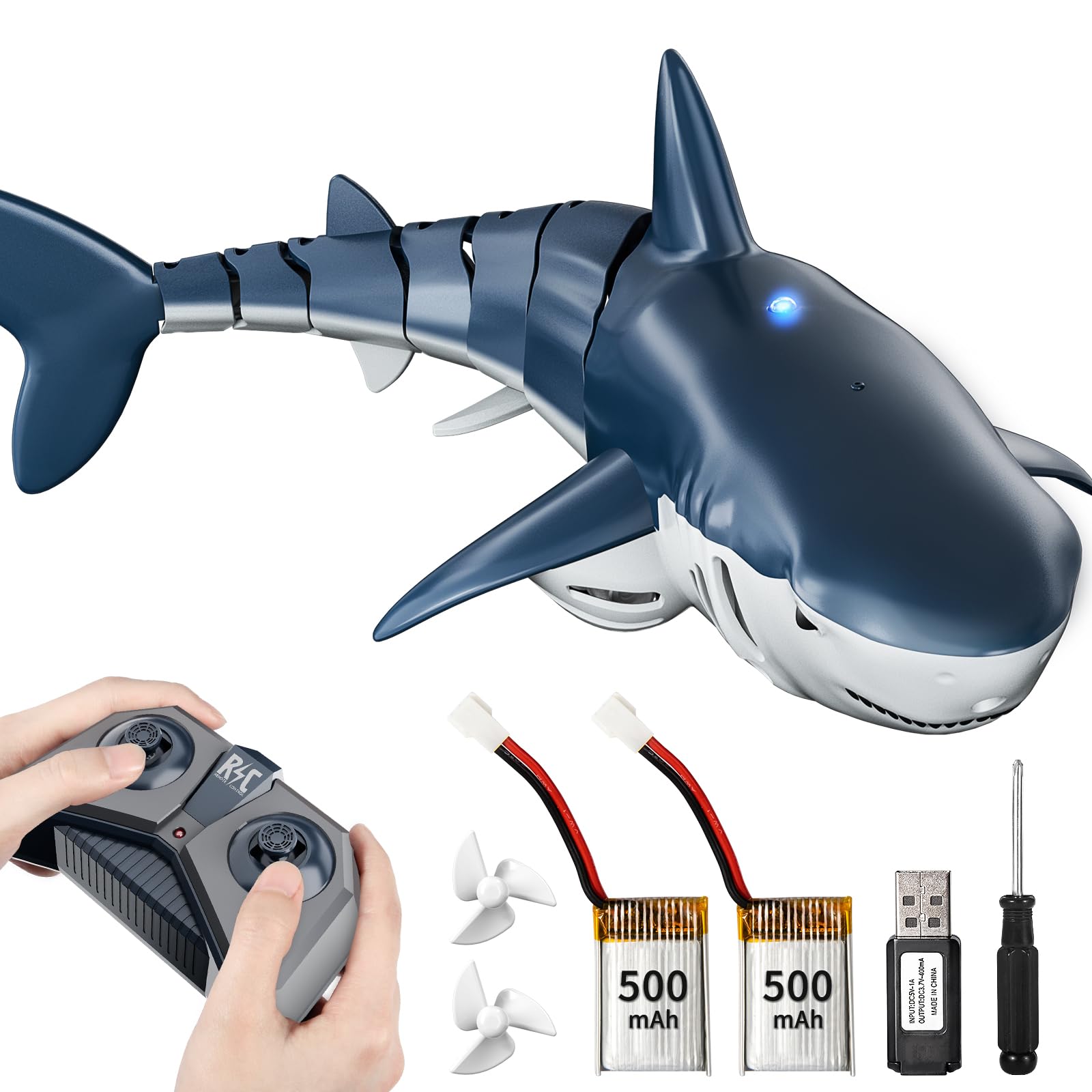 JUKUDAHU 2.4Ghz Remote Control Shark Toys for Kids 3 4 5 6 7 Years Old ...