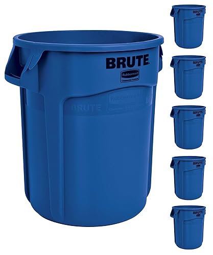 Rubbermaid Commercial Products BRUTE Heavy-Duty Round Trash Can with ...